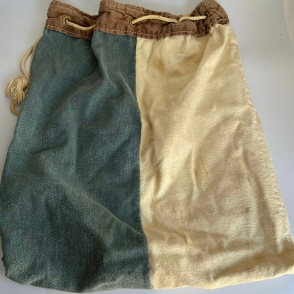 Bags | Vintage Canvas Drawstring Bag | Poshmark